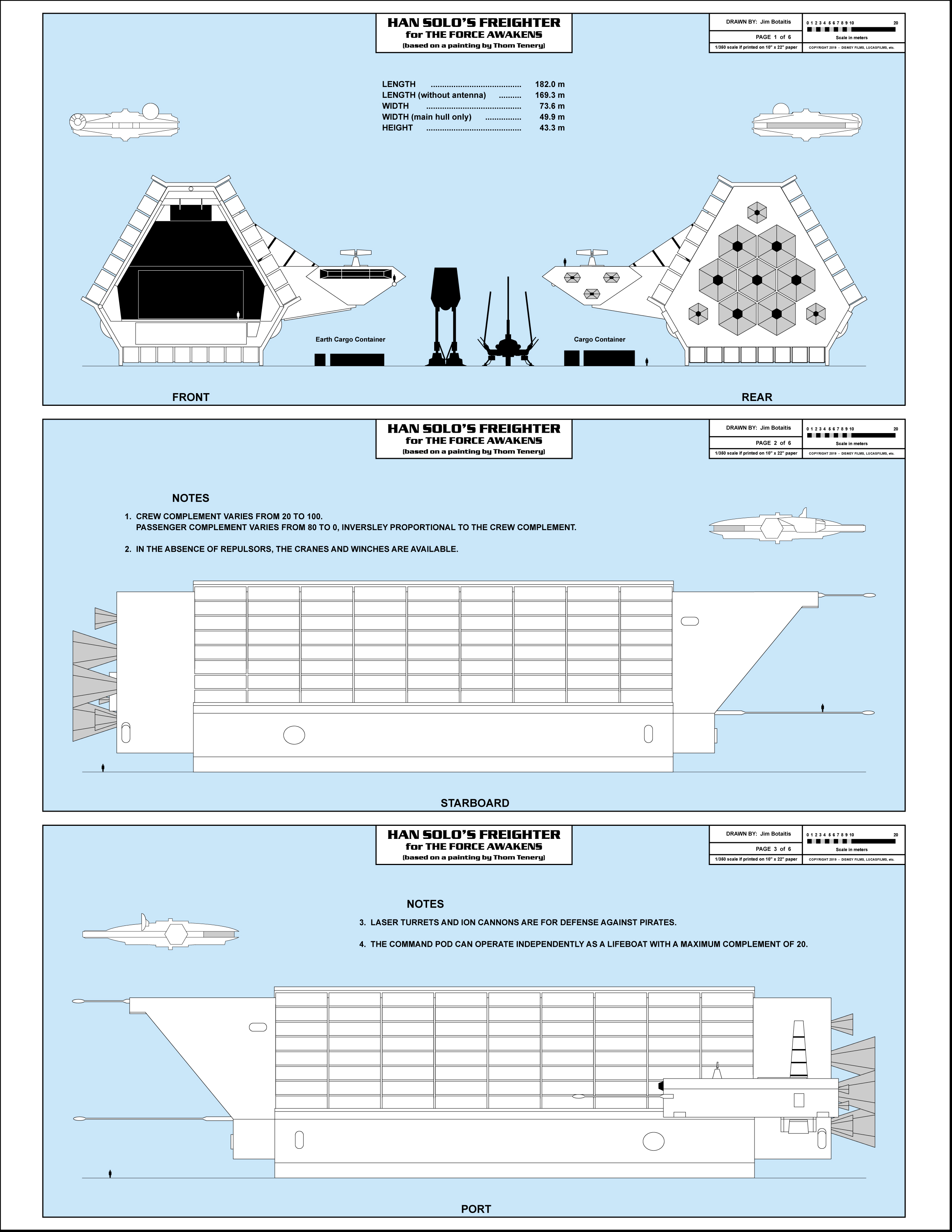 JBOT Decals - Han Solo's Freighter - The Force Awakens