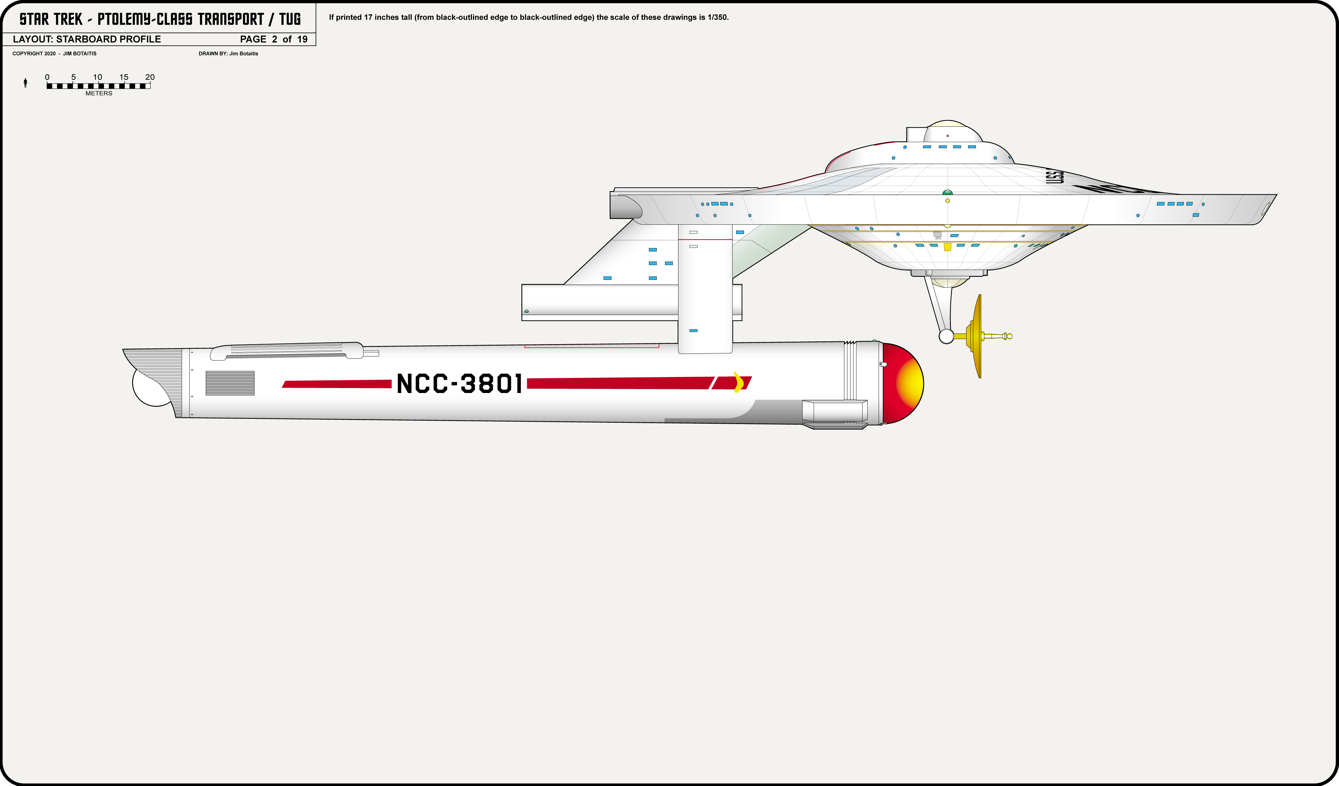 JBOT Decals - Ptolemy Transport/Tug (Star Trek - TOS)