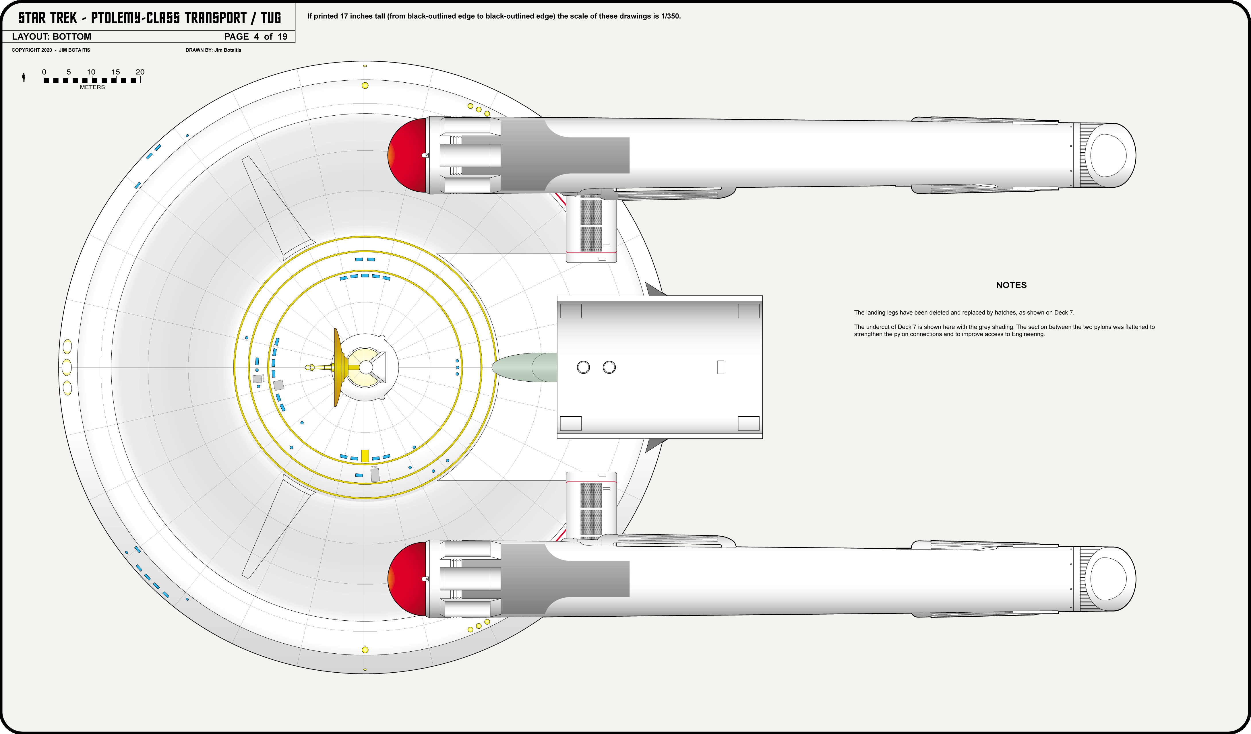 JBOT Decals - Ptolemy Transport/Tug (Star Trek - TOS)